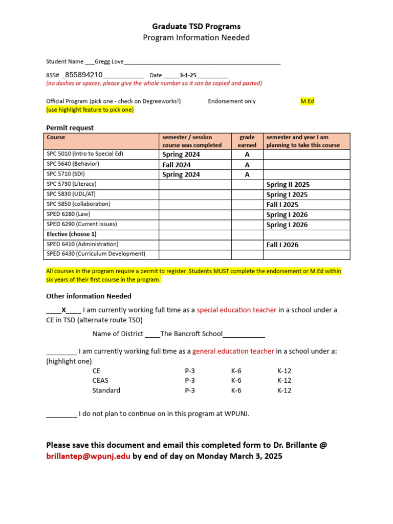 Graduate TSD application for permits (1) | PDF | Human Communication ...