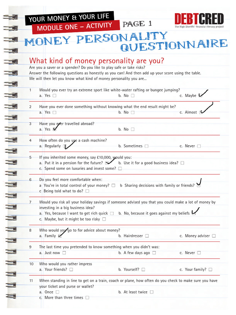 Discover Your Money Personality Quiz | PDF
