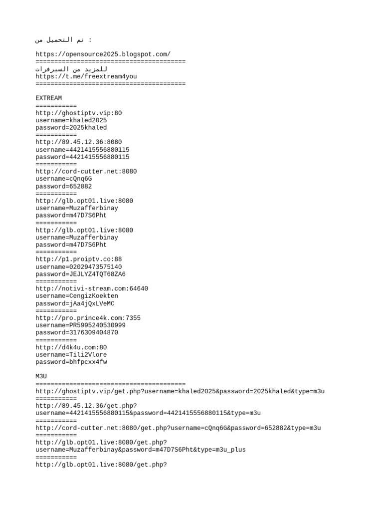 Xtream M3u 22-2-2025 | PDF