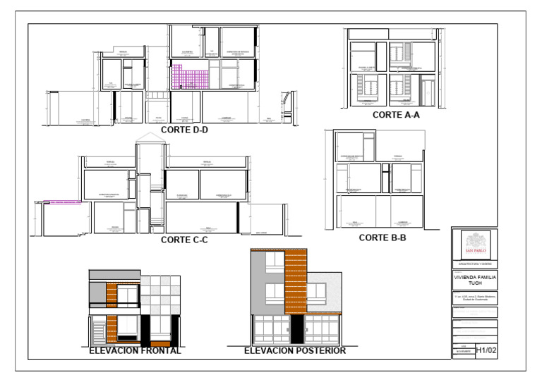 Elevaciones Secciones | PDF