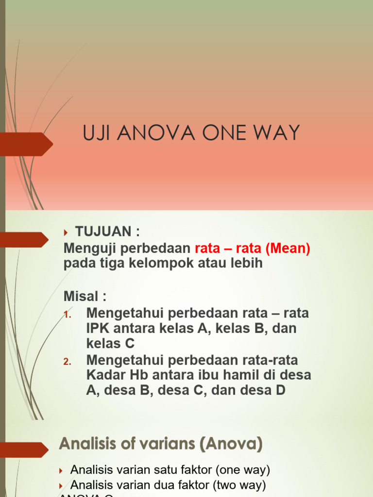 LANGKAH UJI ANOVA 2025 | PDF
