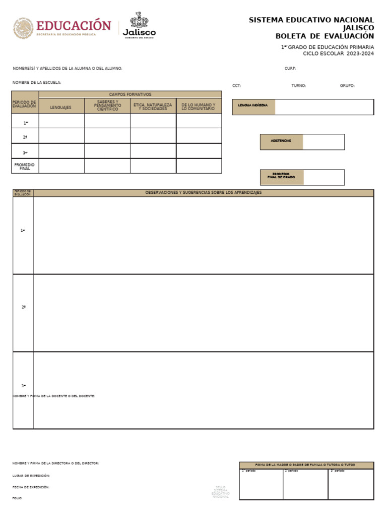 Boletas Editables Primaria | PDF | Maestros | Escuelas