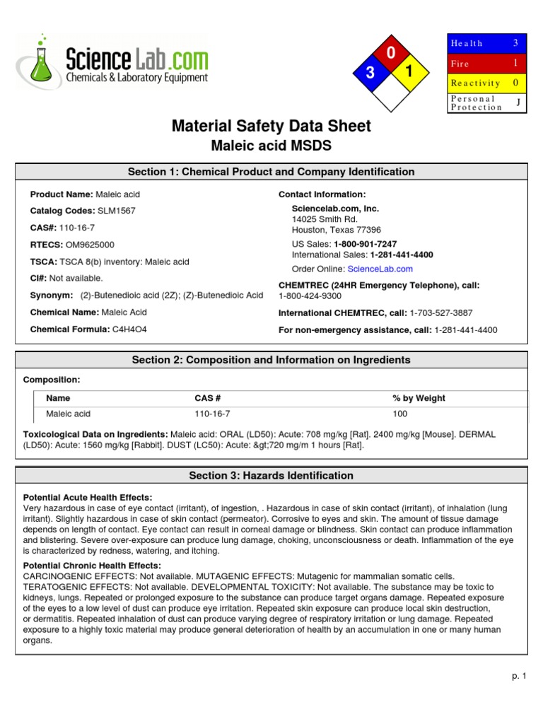 Material Safety Data Sheet | Flammability | Toxicity
