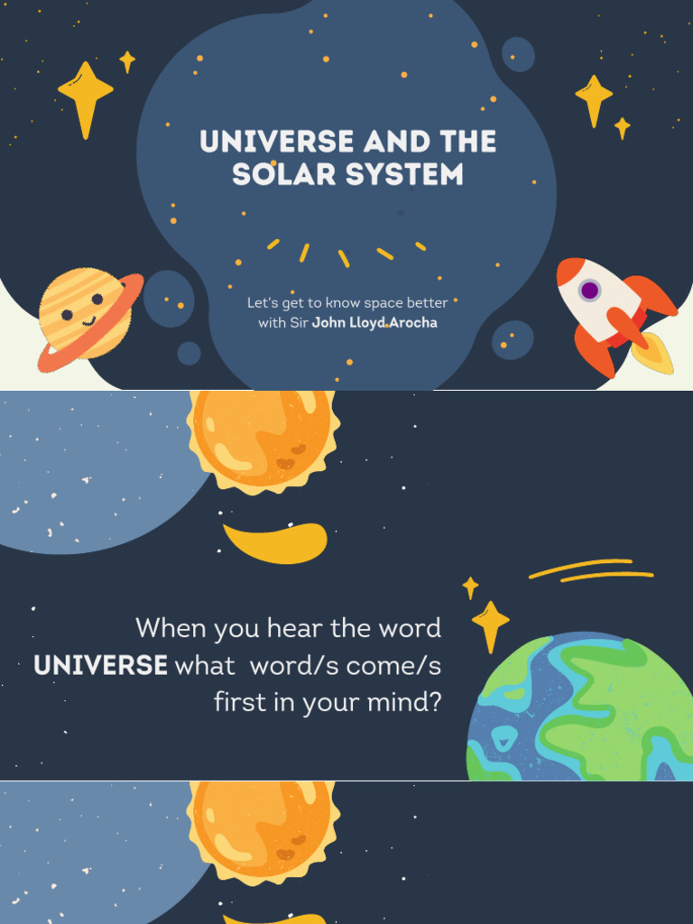 Week 1 THE ORIGIN OF THE UNIVERSE AND THE SOLAR SYSTEM | PDF