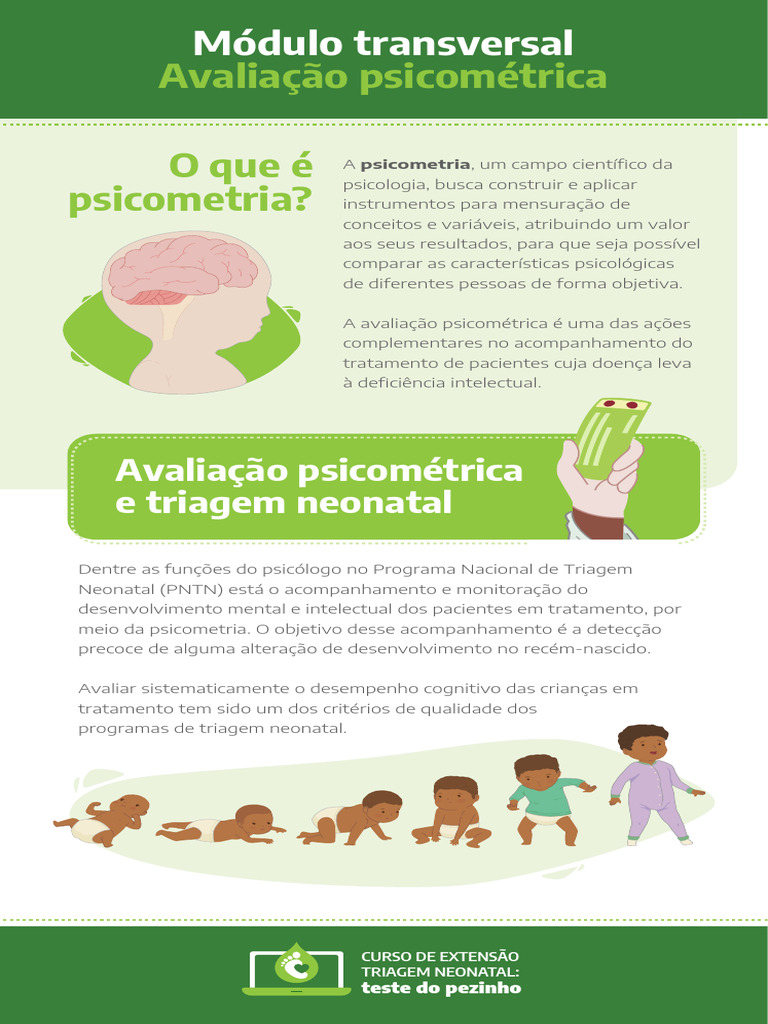 Infográfico - Teste Do Pezinho - Módulo Transversal - Psicometria | PDF