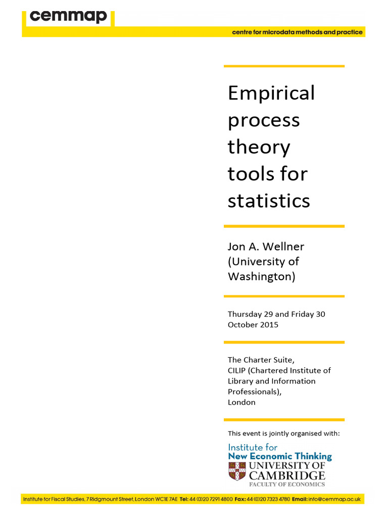 Empirical Process Theory Workshop | PDF | Mathematical Analysis ...
