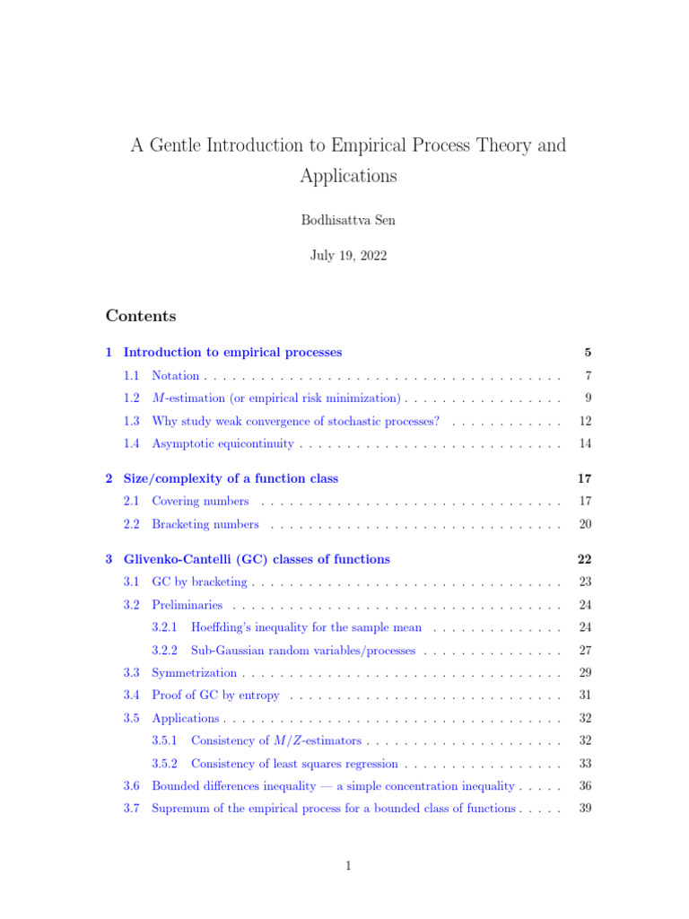 Introduction to Empirical Process Theory | PDF | Estimator ...
