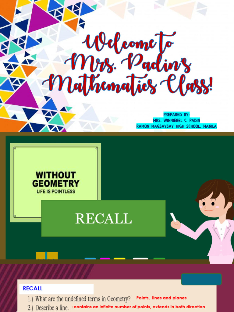 Q1 - Lesson 2 - Subsets of A Line | PDF | Line (Geometry) | Axiom