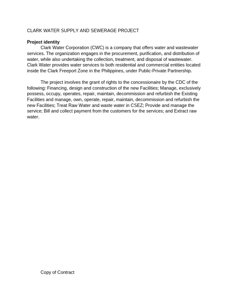 Clark Water Supply Project Overview | PDF