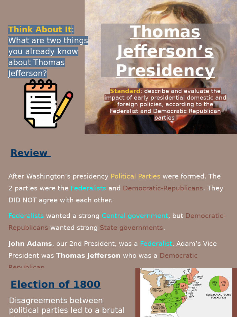 Lesson+7 +Thomas+Jefferson's+Presidency | PDF | Thomas Jefferson ...