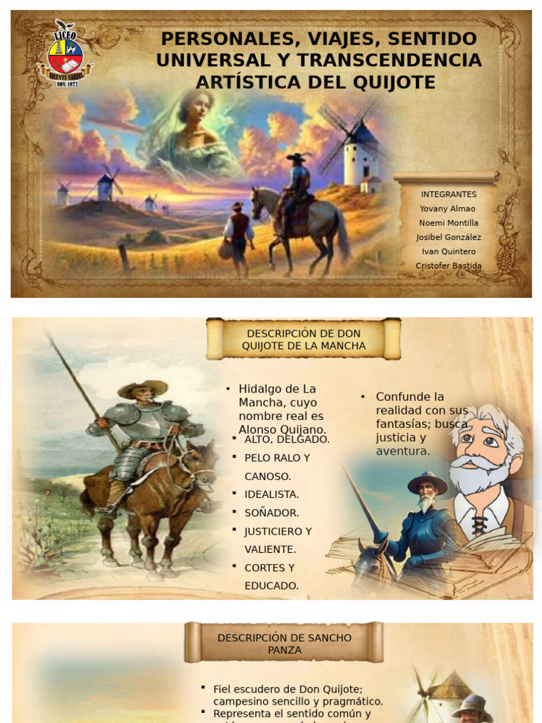 Análisis de personajes en Don Quijote | PDF | Don Quijote