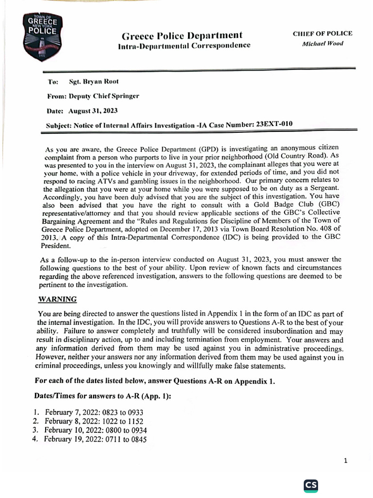 Internal Investigation Form Download | PDF