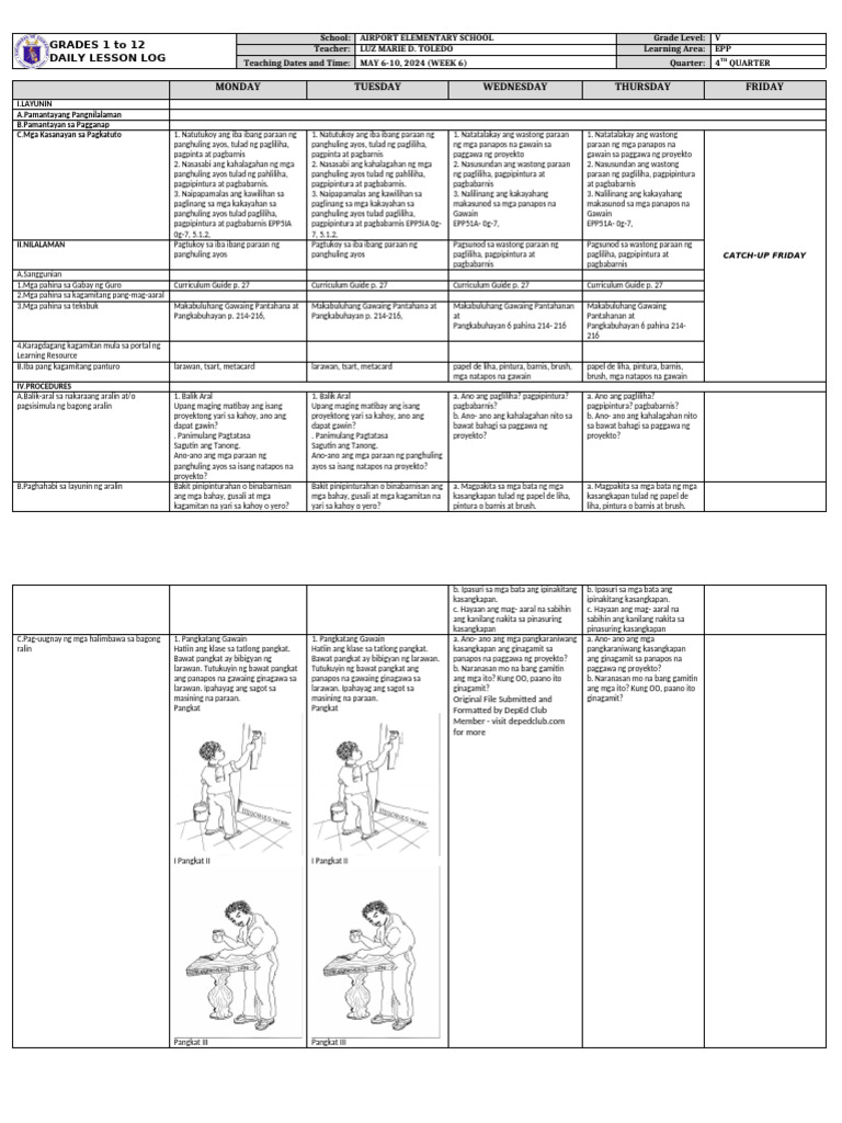 DLL Epp 5 q3 w6 | PDF