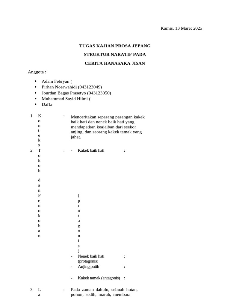 Tugas Kelompok KPJ Hanasaka Jisan | PDF