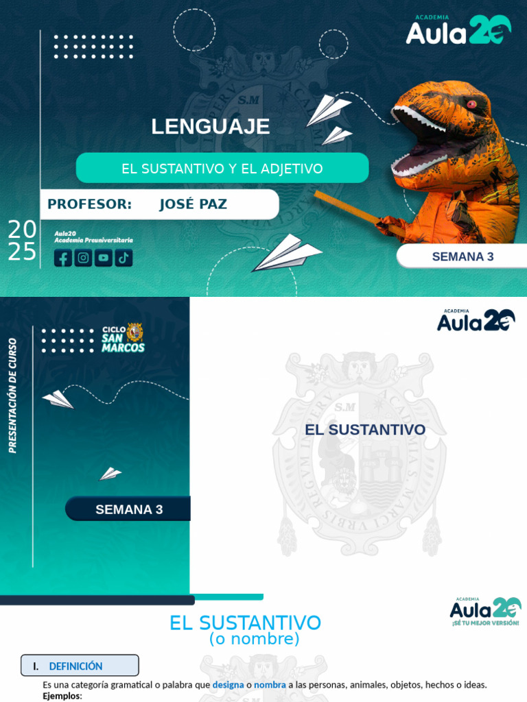 EL SUSTANTIVO Y EL ADJETIVO | PDF | Adjetivo | Sustantivo