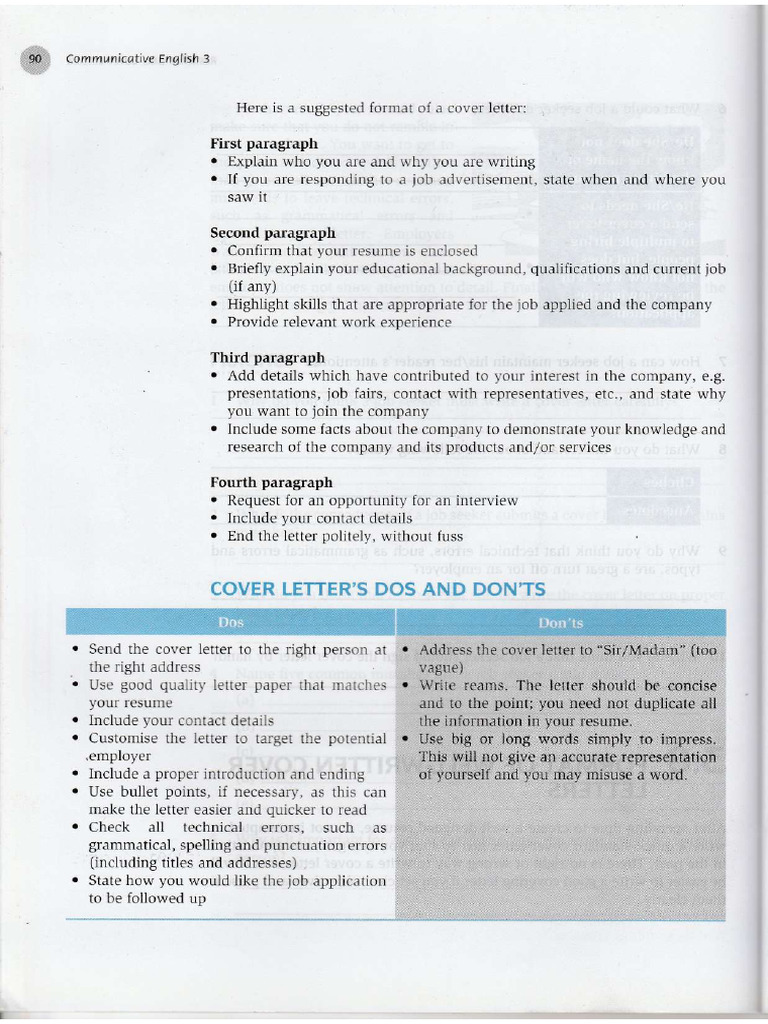 Cover Letter Notes | PDF
