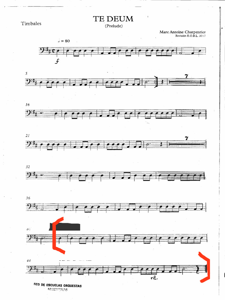 TE DEUM. Timbales (1) | PDF