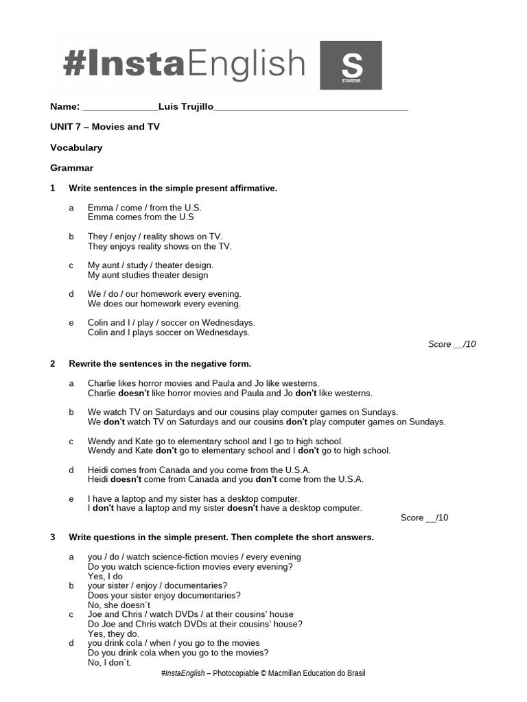 Homework 1st Grade November 11th | PDF | Linguistics | Grammar