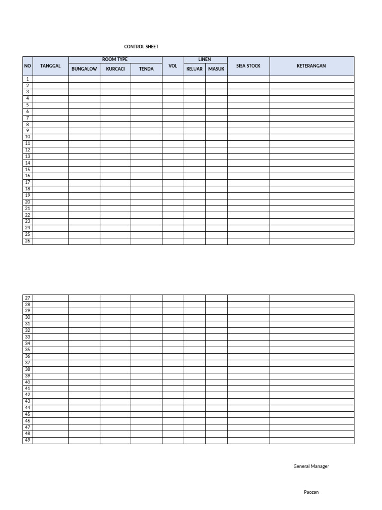 Sheeet Control | PDF