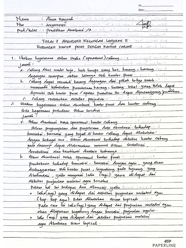 Tugas 3 Akl II - Pa-A 220902501011 Ainun | PDF