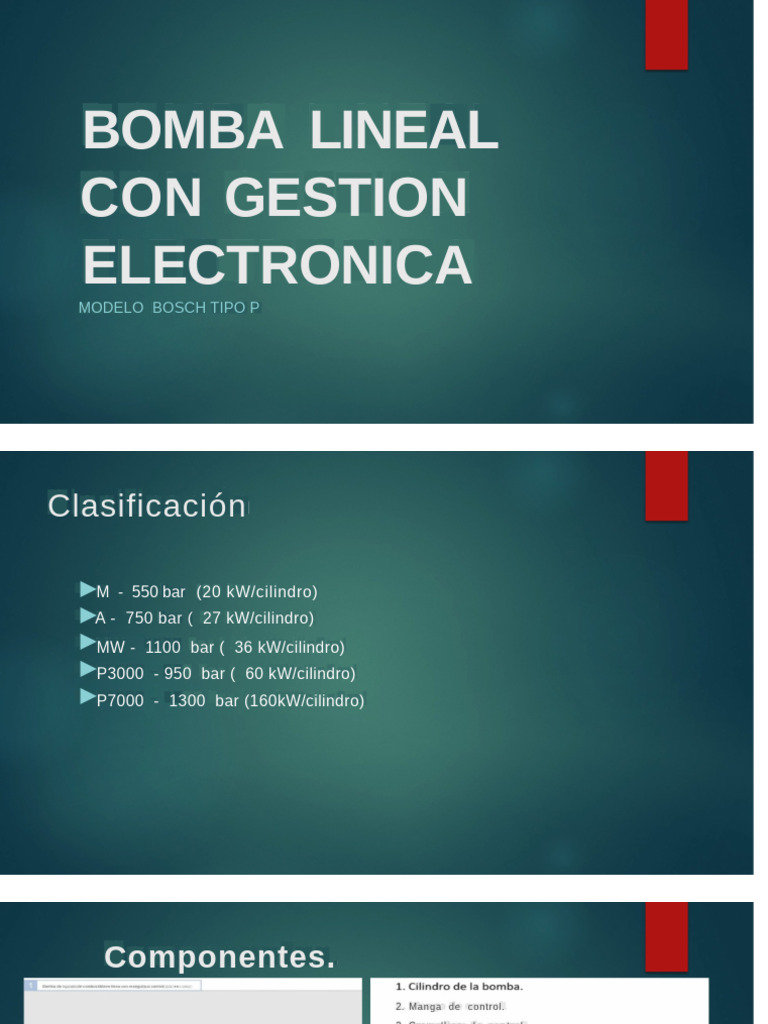 Bomba Lineal Bosch Tipo P: Características y Ventajas | PDF | Inyección ...