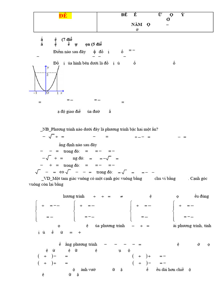 ĐỀ 1 GK2 TOÁN 9 CTM | PDF