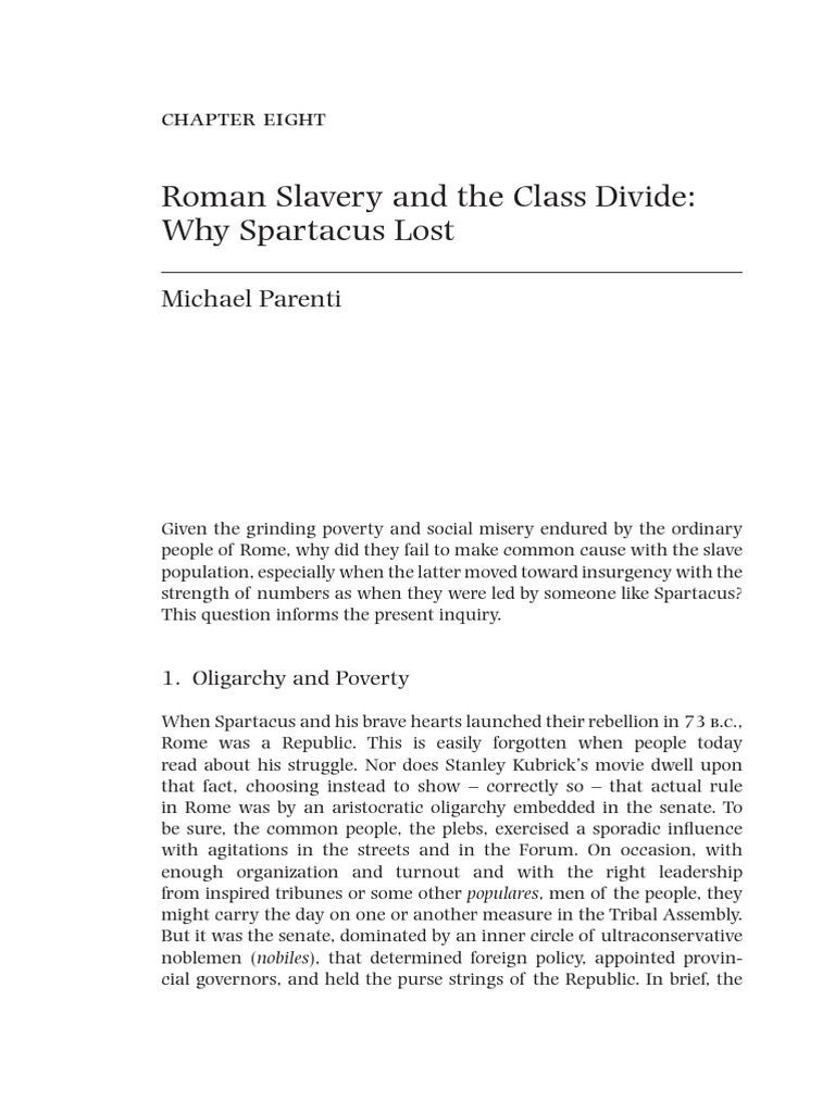 Spartacus: Class Struggles in Rome | PDF | Ancient Rome | Cicero