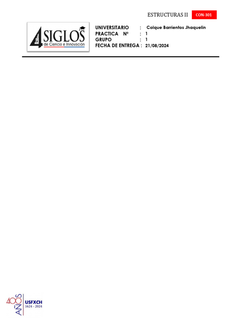 practicas ESTRUCTURAS II | PDF