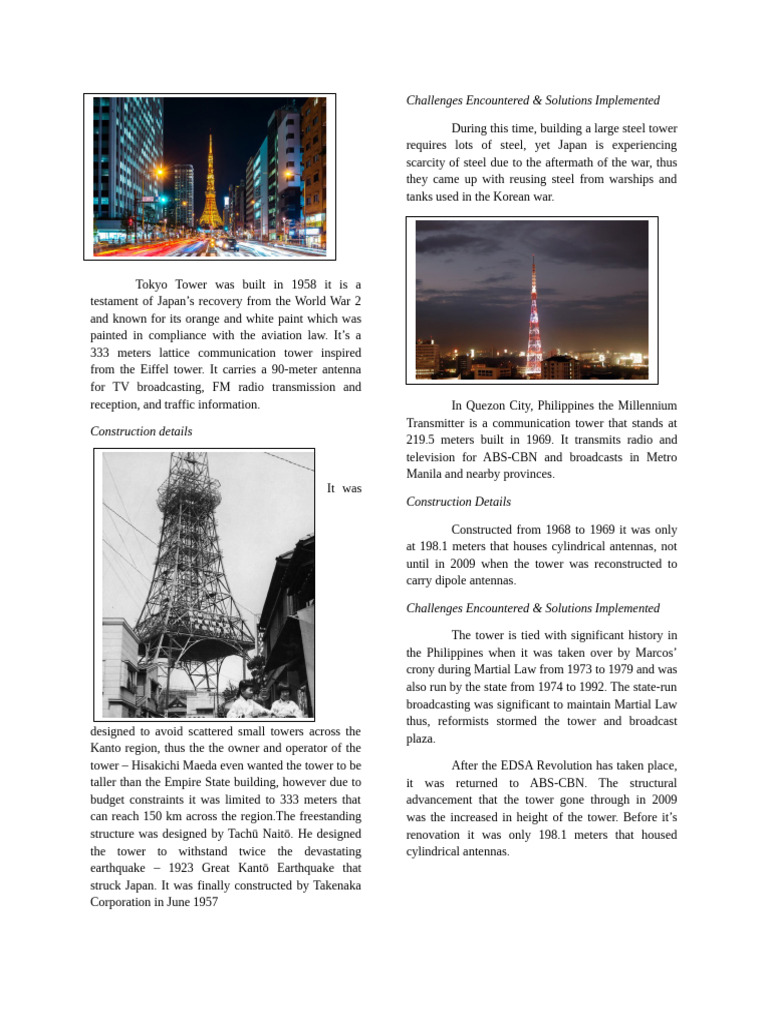 Specific Communication Tower Examples | PDF | Electronics | Radio