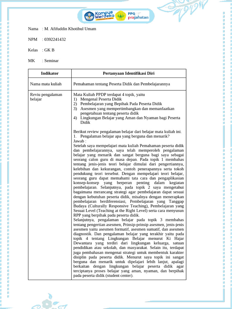 LK2-Format Refleksi - PPDP | PDF