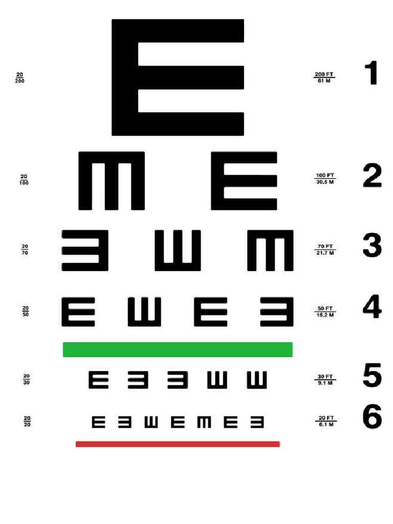 Vision Test Chart | PDF