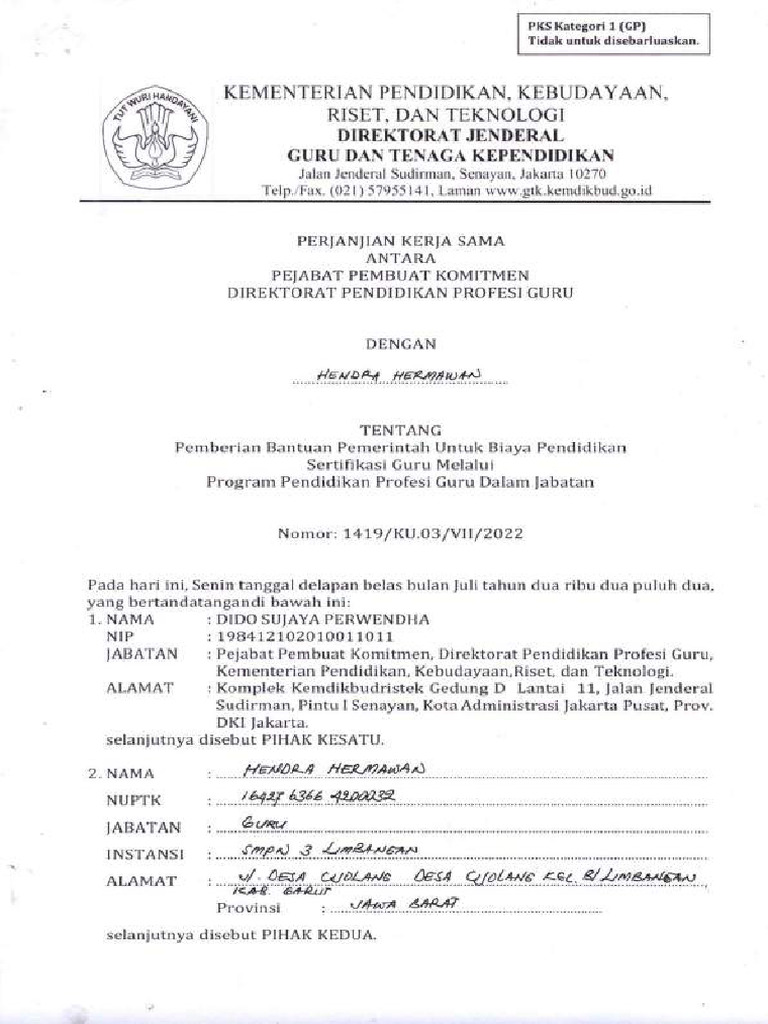 PKS - Hendra Hermawan | PDF