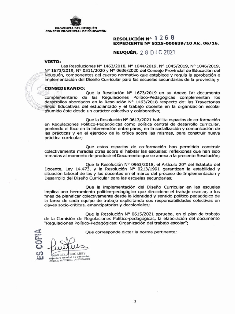 R - 1268 - 2021 Parte1 - RPP | PDF