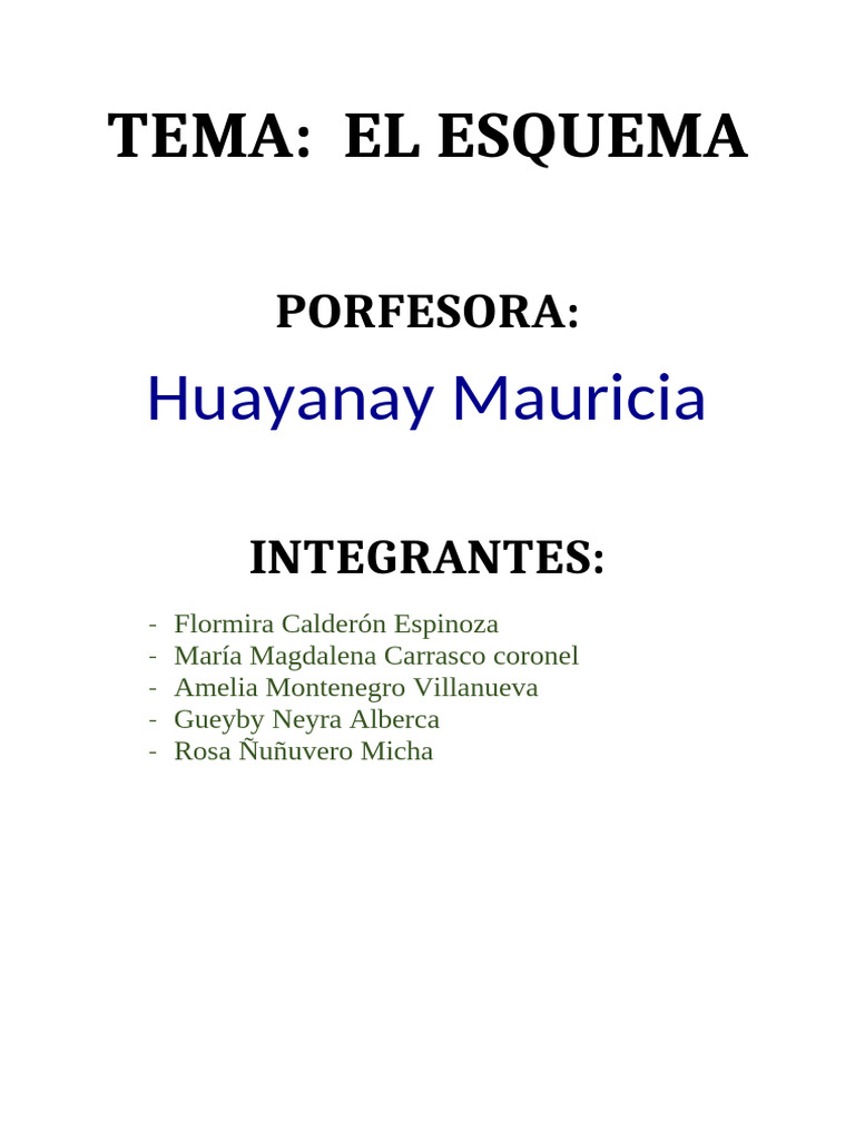 EL ESQUEMA - SEMANA 12 | PDF