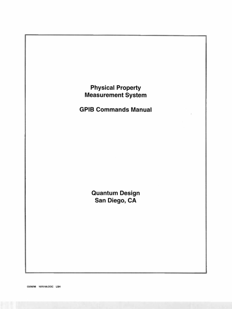PPMS GPIB Commands Manual | PDF | Bit | File Format