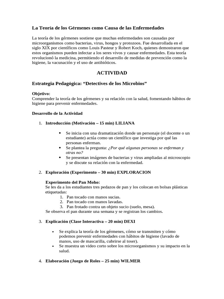 Teoría de los Gérmenes y Salud | PDF | Patógeno | Microorganismo