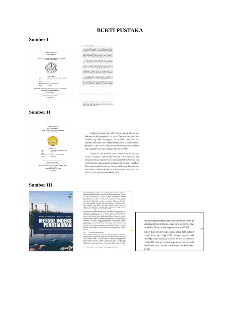 BUKTI PUSTAKA KESADAHAN AIR_ | PDF
