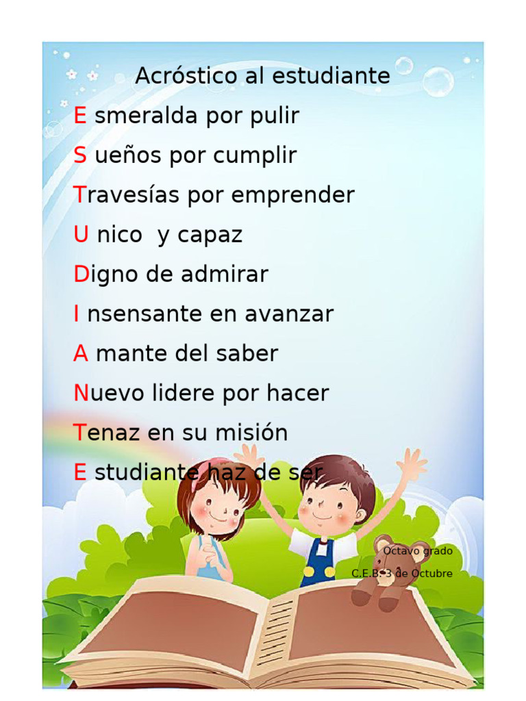Acróstico al estudiante | PDF