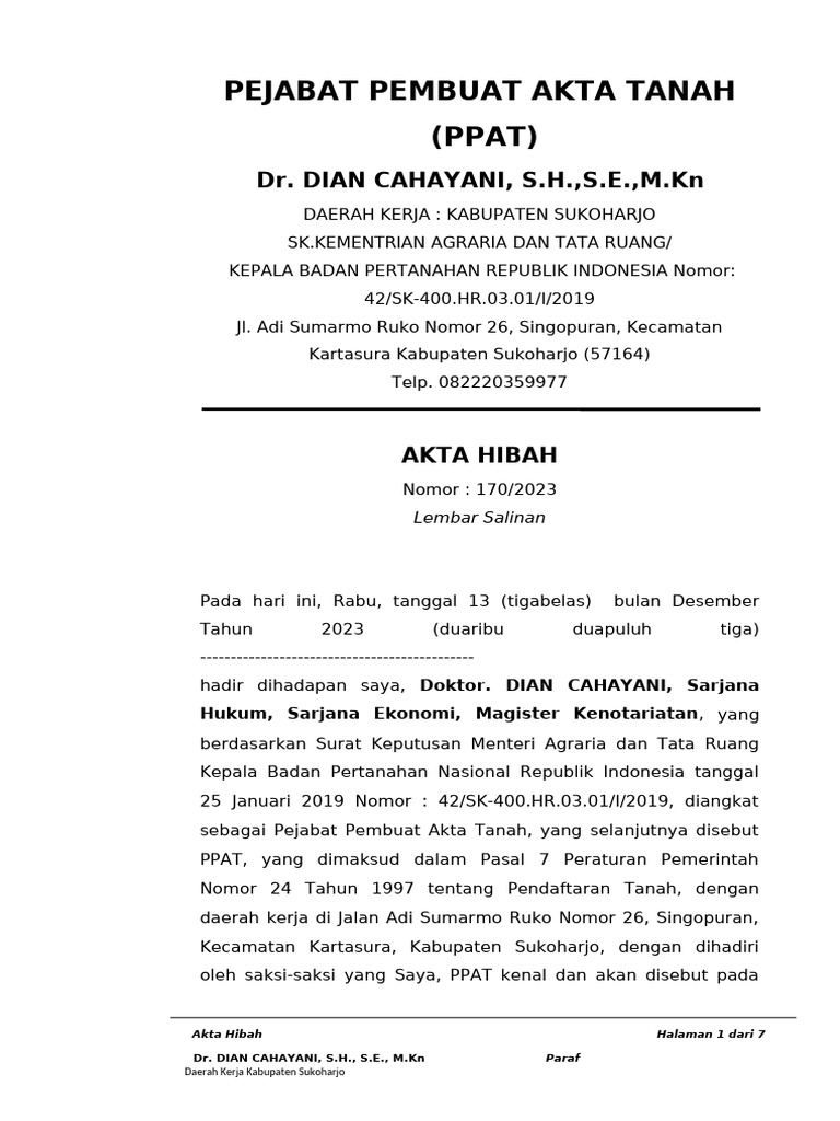 CONTOH HIBAH | PDF
