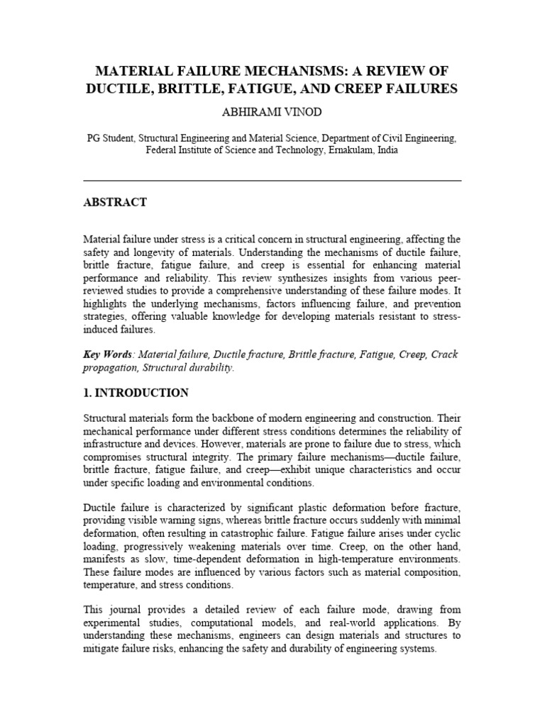 Material Failure Mechanisms | PDF | Fracture | Ductility