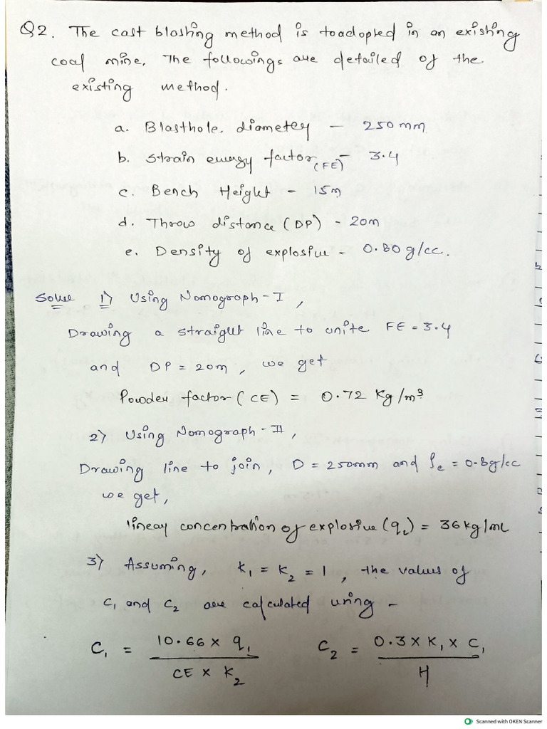 Assignment in Blasting ISM | PDF