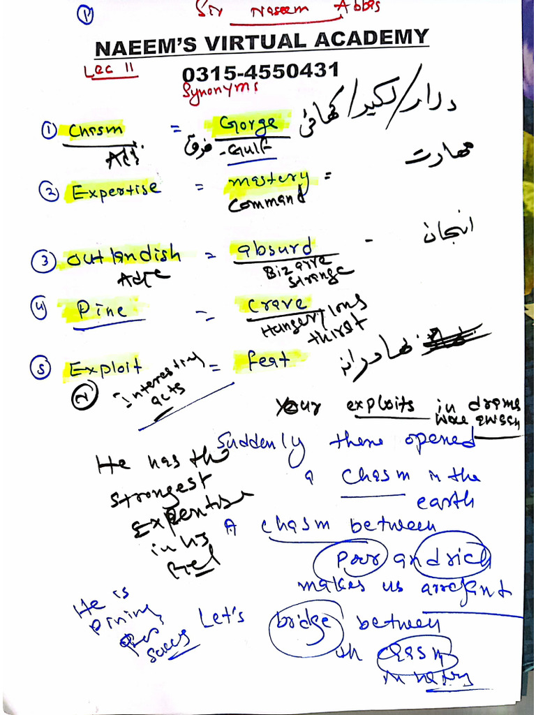 Lec 11 Synonyms and Antonyms | PDF