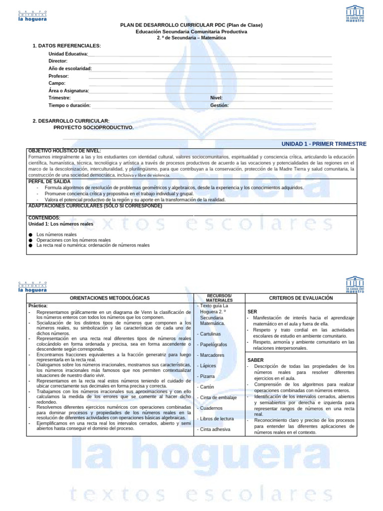 PDC 2 Secundaria Matematicas | PDF | Factorización | Ecuaciones