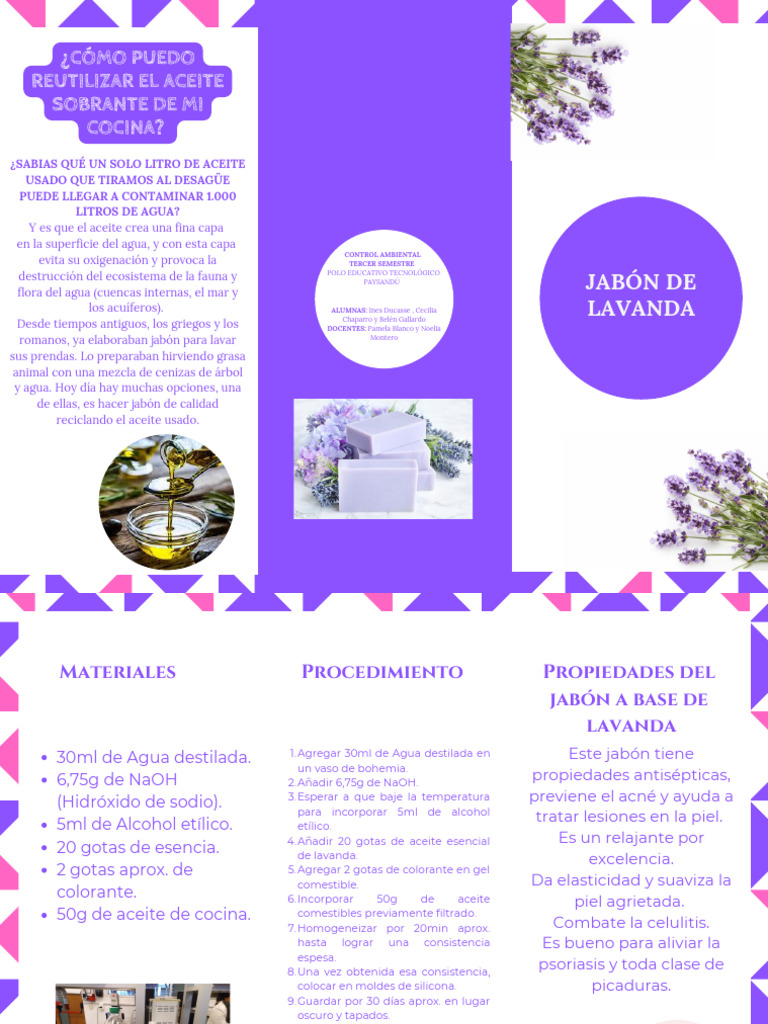 Jabon Lavanda | PDF | Jabón | Agua