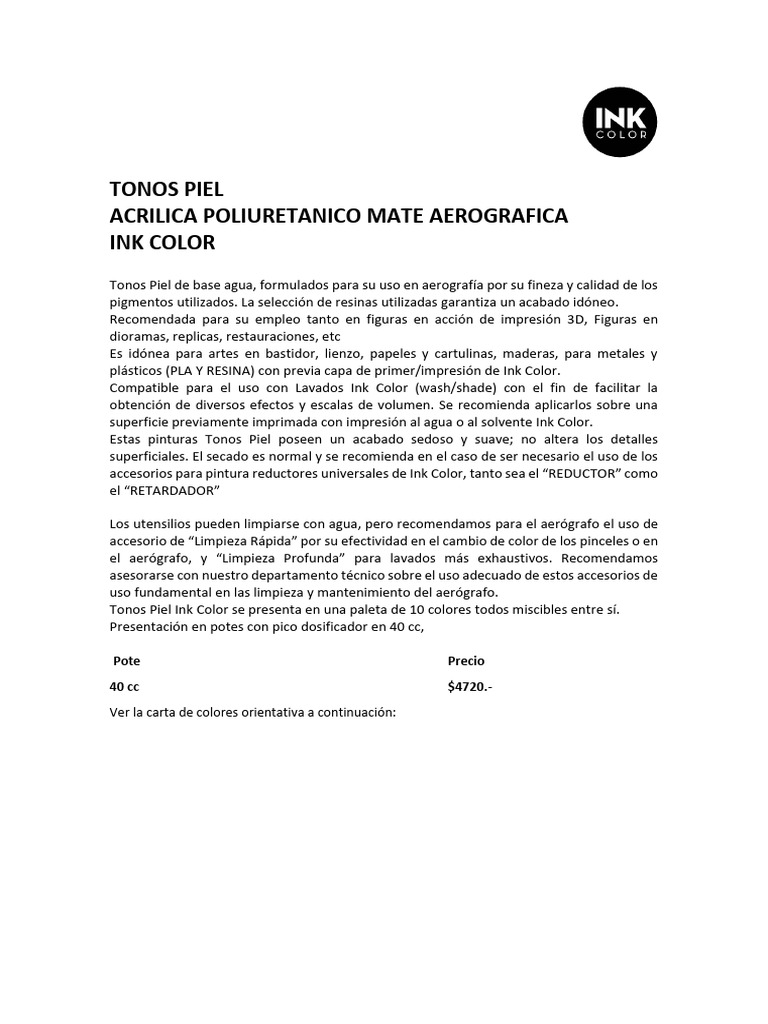 TONOS PIEL MATE Febrero 2024 | PDF