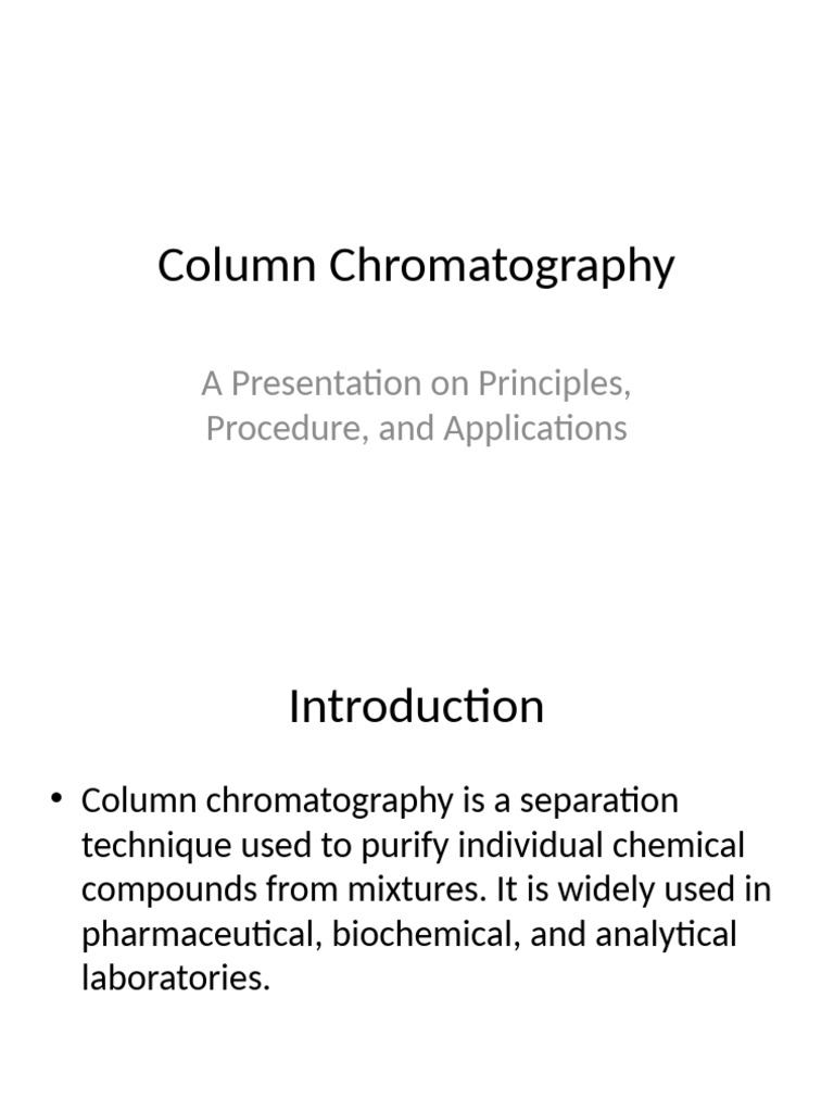 Column Chromatography Overview | PDF