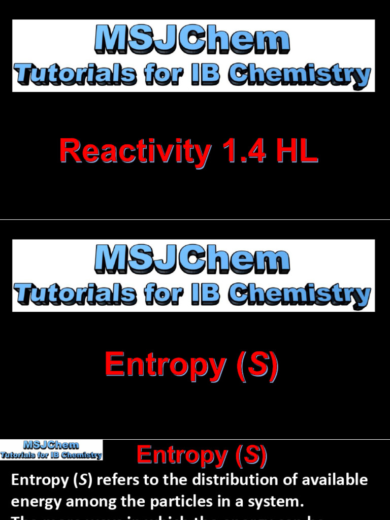 Gibbs Free Energy and Entropy Analysis | PDF | Gibbs Free Energy ...