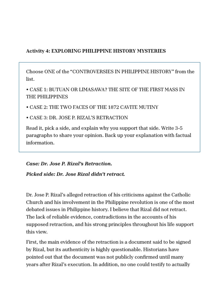 PH History mystery | PDF