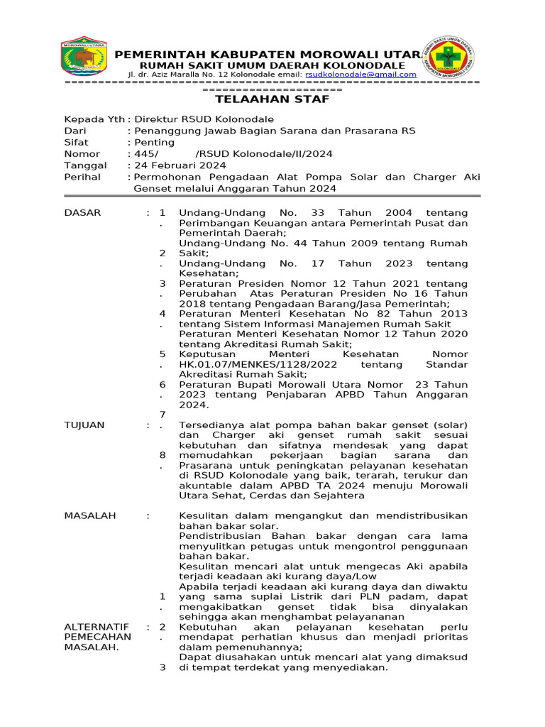 Telaahan Staf Splicer | PDF