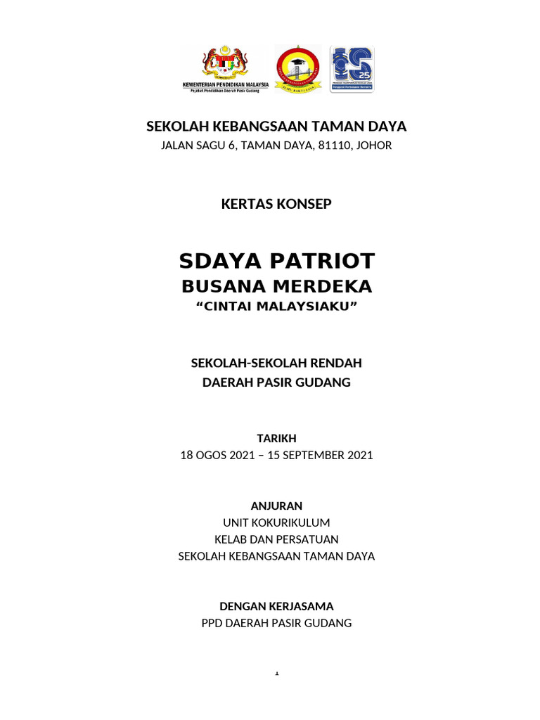 Kertas Konsep Sdaya Patriot | PDF